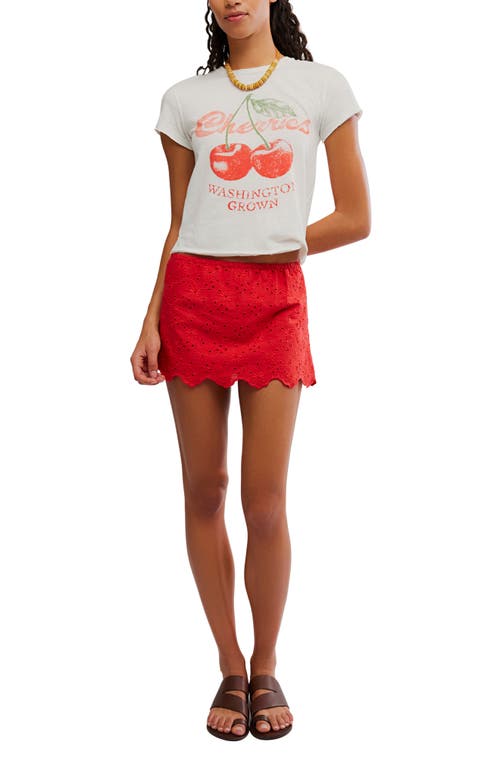 FREE PEOPLE Free People Floral Eyelet Embroidered Miniskort
